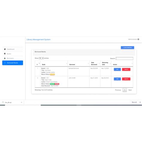 Simple Library Management System Complete Shopee Malaysia