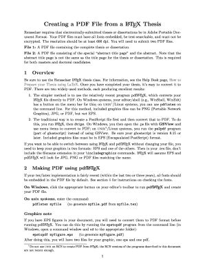 Fillable Online Creating A PDF File From A LATEX Thesis Fax Email Print PdfFiller