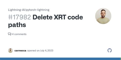 Delete Xrt Code Paths · Issue 17982 · Lightning Aipytorch Lightning · Github
