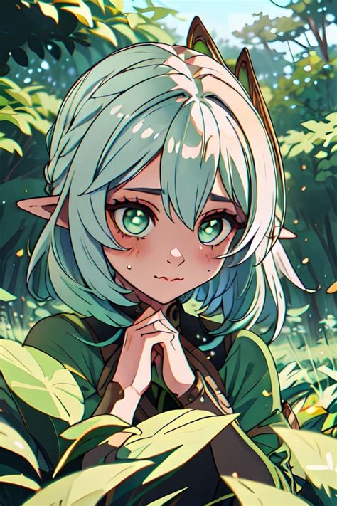 Nahida Praying Forest Green Image Created By Charadreemur Tensor Art