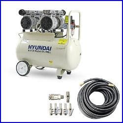 Hyundai 50 Litre Air Compressor, 11CFM/100psi, Oil Free, Low Noise ...
