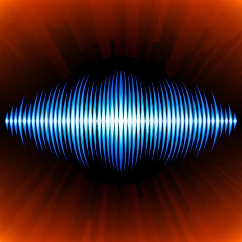 Blue Sound Waveform With Hex Grid Light Filter Stock Vector Illustration Of Blue Shiny 41493439