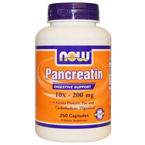 Pancreatin 10x 200 250 Caps 2000 Mg Now Foods 2026