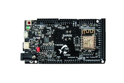 Fishino Shark Arduino Like Board With Bit WiFi Audio Codec Sd Card Battery Charger
