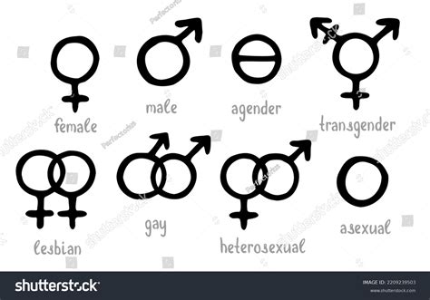 Vector Set Few Symbols Genders Sexual Stock Vector Royalty Free