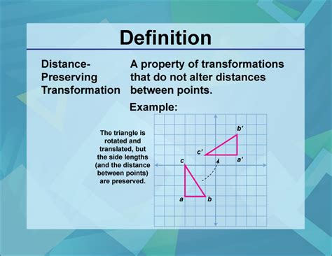 Definition Transformations Distance Preserving Media4math