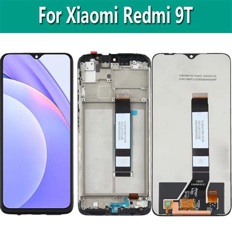 6.53" For Xiaomi Redmi 9t J19s M2010j19sg M2010j19sy Lcd Display Touch ...
