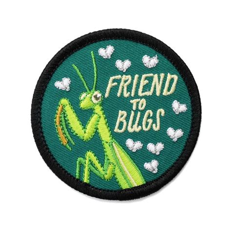 Friend To Bugs Praying Mantis Patch Embroidered Patches Iron On