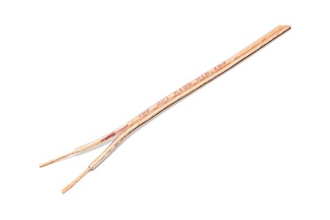 Акустический кабель Power Cube 2x1 0 Hi Fi 100m прозрачный с черной полосой на катушке