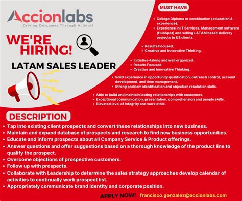 We Are Looking For Our New Partnerhelp Us Sharing Accion Labs Latam