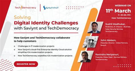 Techdemocracy On Linkedin Webinar Identity Access Business Cloud Iam Cybersecurity…