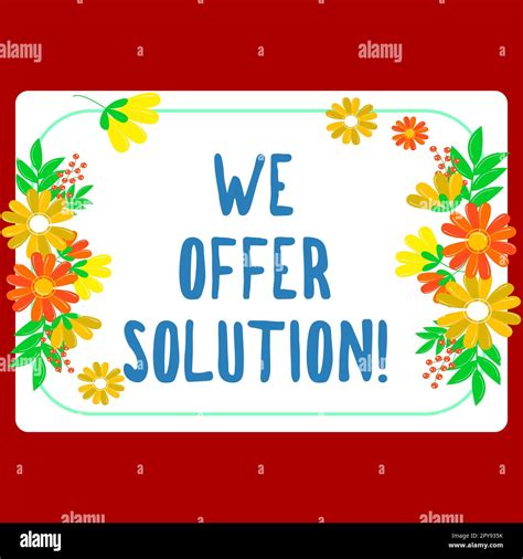 Text Caption Presenting We Offer Solution Business Overview Give Means Of Solving Problem Or