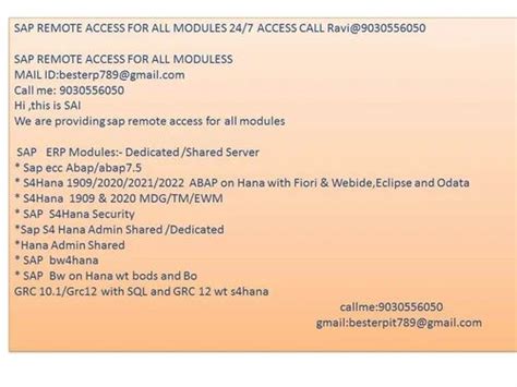 Sap S4 Hana Server Access At ₹ 1000month In Hyderabad Id 2853043855030
