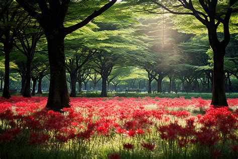 땅을 감싸고 있는 푸른 나무 구름 꽃 꽃밭 배경 일러스트 및 사진 무료 다운로드 Pngtree