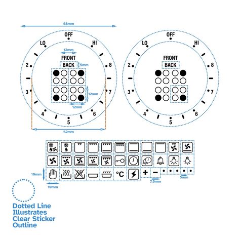 Combination Black Text 50pcs Separate Symbols Pair Hi Lo Etsy