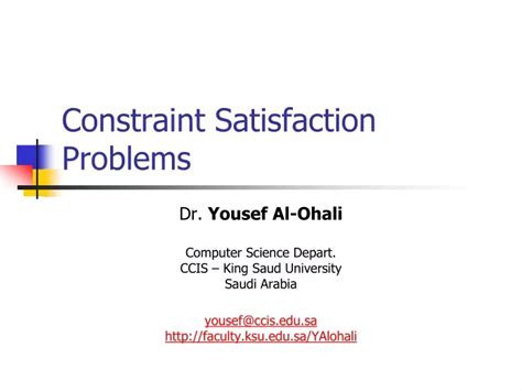 Ppt Constraint Satisfaction Problems Powerpoint Presentation Free