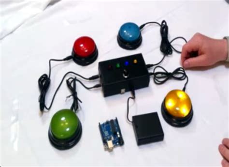 hacking quiz game buttons to add a central controller hackaday