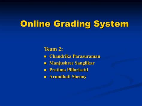 PPT Online Grading System PowerPoint Presentation Free Download ID