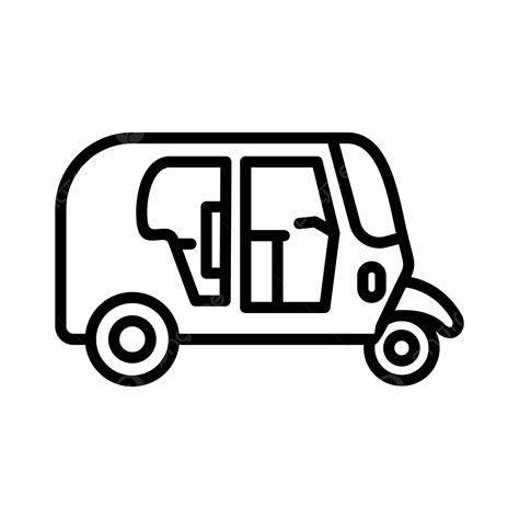 Rickshaw Line Icon Vector Rickshaw Drawing Rickshaw Sketch Rickshaw Png And Vector With
