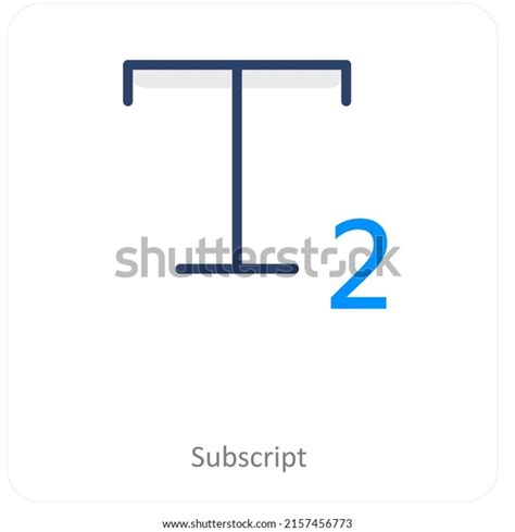 Subscript Text Icon Concept Stock Vector Royalty Free 2157456773 Shutterstock