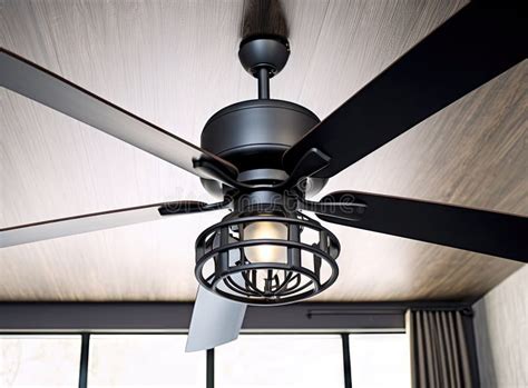 Electric Ceiling Fan Created With Generative Ai Technology Stock