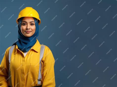 Premium Ai Image Muslim Female Architect Architect Are Planning New