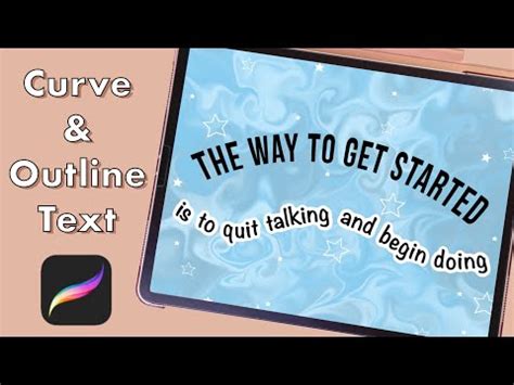 How to curve and outline text in Procreate | Text on a path Step by step tutorial | Procreate ...