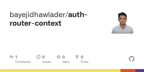 GitHub Bayejidhawlader Auth Router Context
