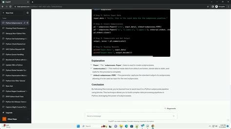 Blocks Send Input To Python Subprocess Pipeline Youtube