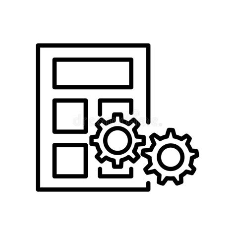 Modern Calculation Line Icon Stock Vector Illustration Of Business