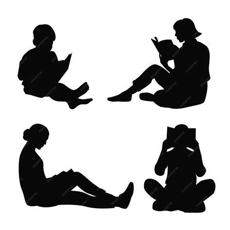 손으로 그린 실루엣 세트 무료 벡터