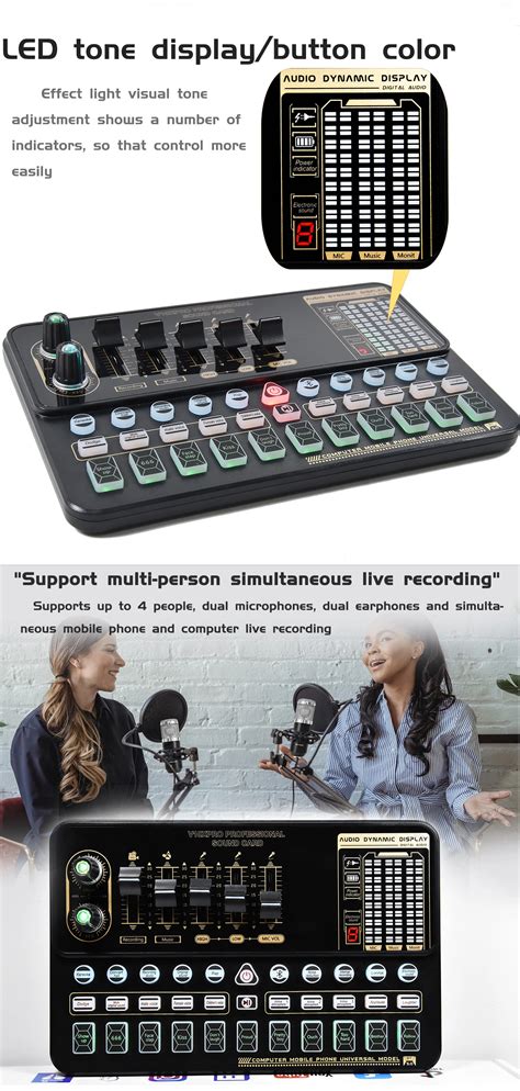 Professional Audio Interface Sound Card Mixer For Live Streaming