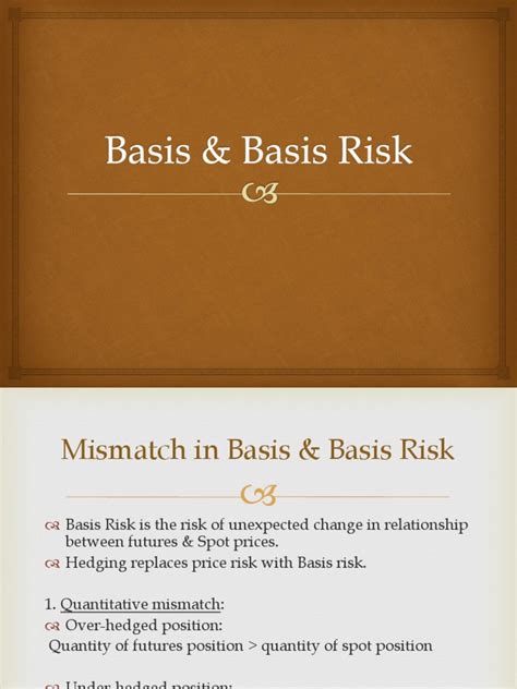 Basis And Basis Risk Pdf Futures Contract Hedge Finance