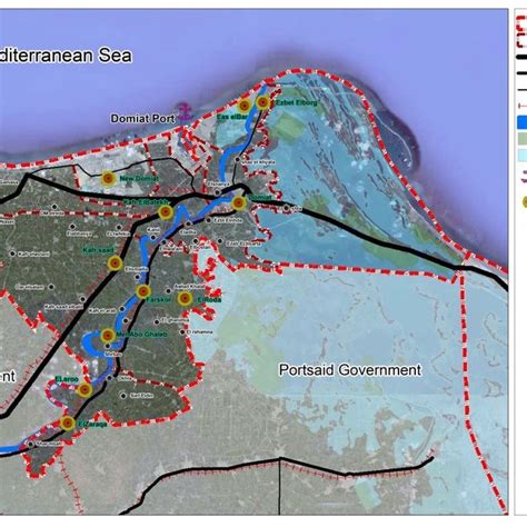 Shows The Location Of Damietta Governorate In Delta Egypt Download