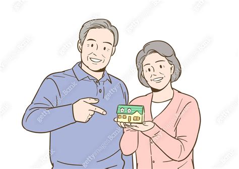 라인아트 일러스트기법 실버라이프 주제 노인커플 커플 노후대책 함께함 컨셉 부동산 연금 목록 이미지 Jv13922120 일러스트 무료