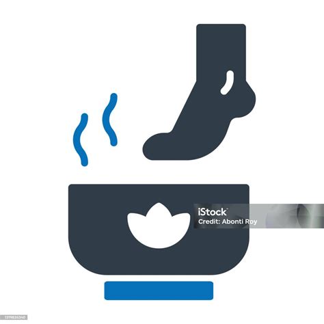 아로마테라피 뷰티 트리트먼트 발 마사지 발 스파 페디 큐어 아이콘 물에 대한 스톡 벡터 아트 및 기타 이미지 물 발 벡터