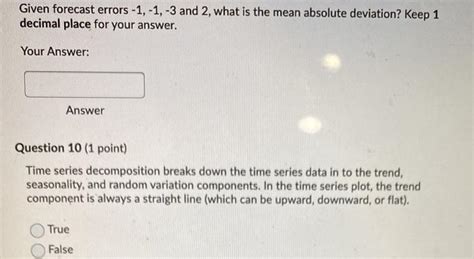 solved given forecast errors 1 1 3 and 2 what is the