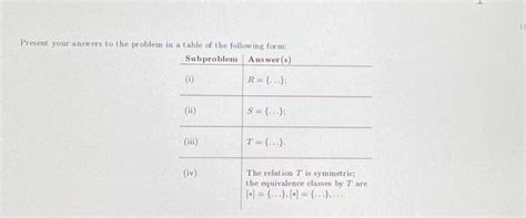Solved Equivalence Relations Recall That Given A Chegg