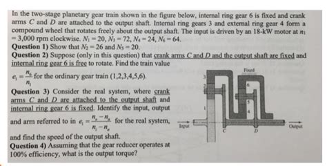 Two Stage Planetary Gear Train Analysis In The Two Stage Planetary Gear