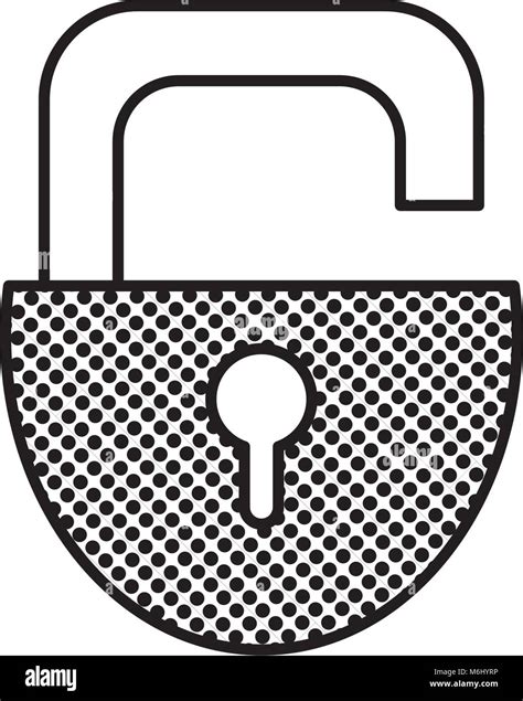 Filling Texture Open Padlock Security And Protection Object Stock Vector Image And Art Alamy