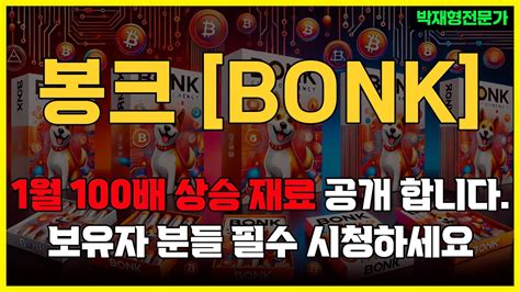 봉크 이것만 알면 경제적 자유를 만날 수 있습니다 봉크코인 알트불장 밈코인 Youtube