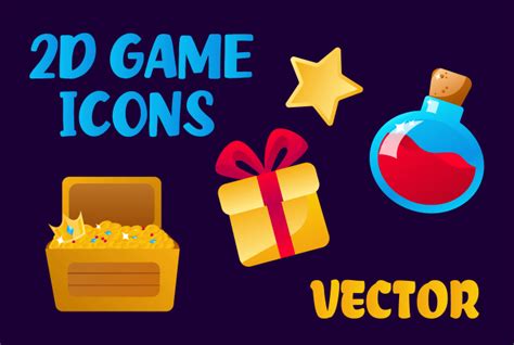 create 2d game icons props assets or objects by katsiarynadrozd fiverr