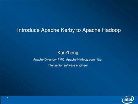 Pdf Introduce Apache Kerby To Apache Hadoopschdwshostedfiles