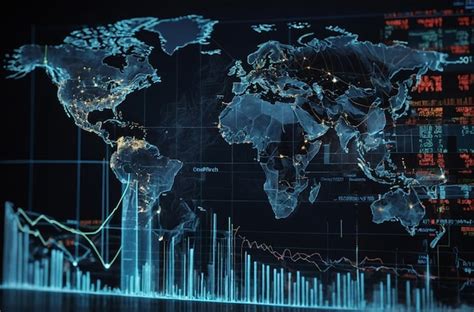 Digital Visualization Of Global Economic Grow Premium Ai Generated Image