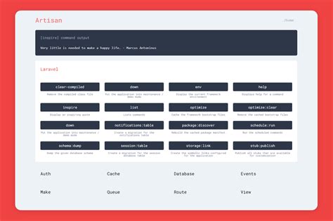 Artisan Gui Ui To Run Artisan Commands Made With Laravel