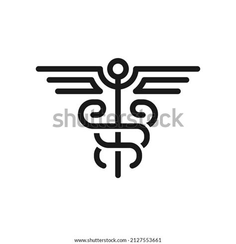 Caduceus 아이콘 벡터 그림 얇은 선 스톡 벡터로열티 프리 2127553661 Shutterstock