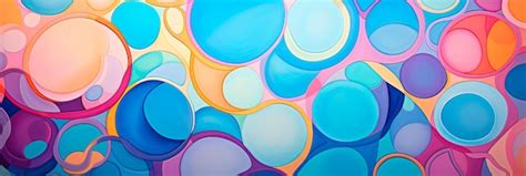 Premium AI Image Abstract Risographic Pattern With Overlapping Circles Displaying A