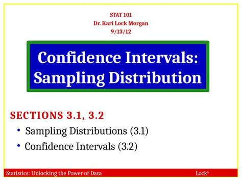 Confidence Interval Sampling Distribution Ppt