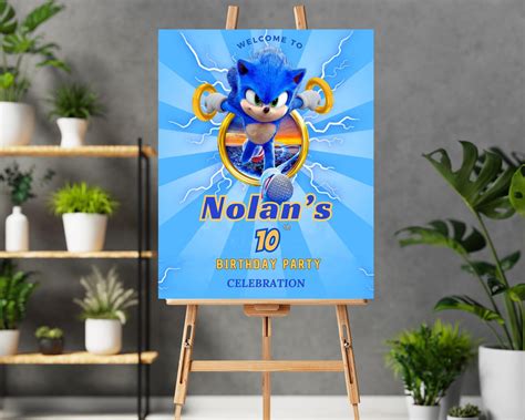 Sonic Welcome Birthday Card Instant Download Sonic The Hedgehog Welcome To The World Birth