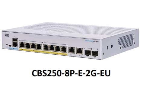 Cisco Business CBS250 8P E 2G EU Smart Switch 8 Port GE PoE Ext PS